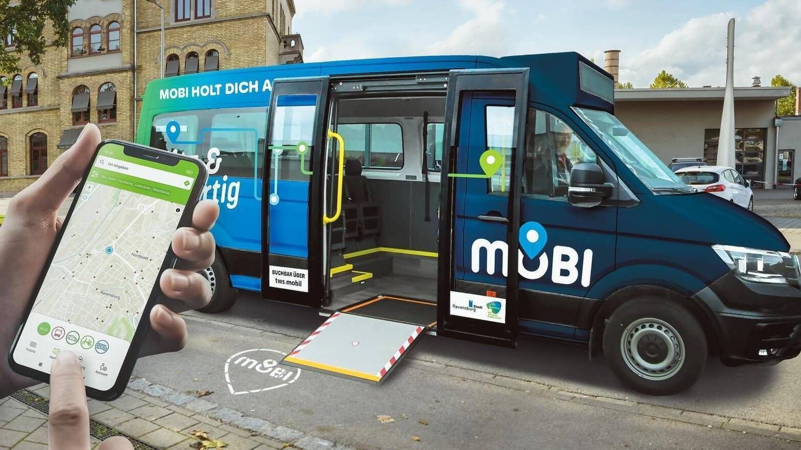 Der künftige Ravensburger On-Demand-Bus heißt „Mobi“