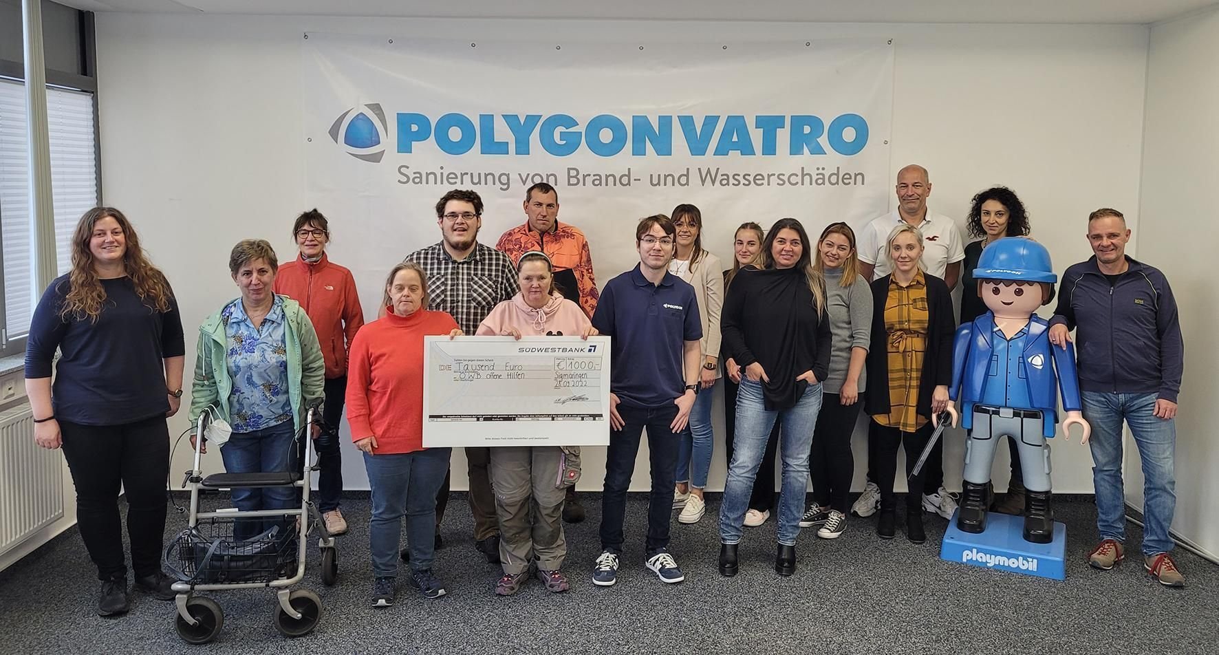 Firma Polygonvatro spendet an die OWB