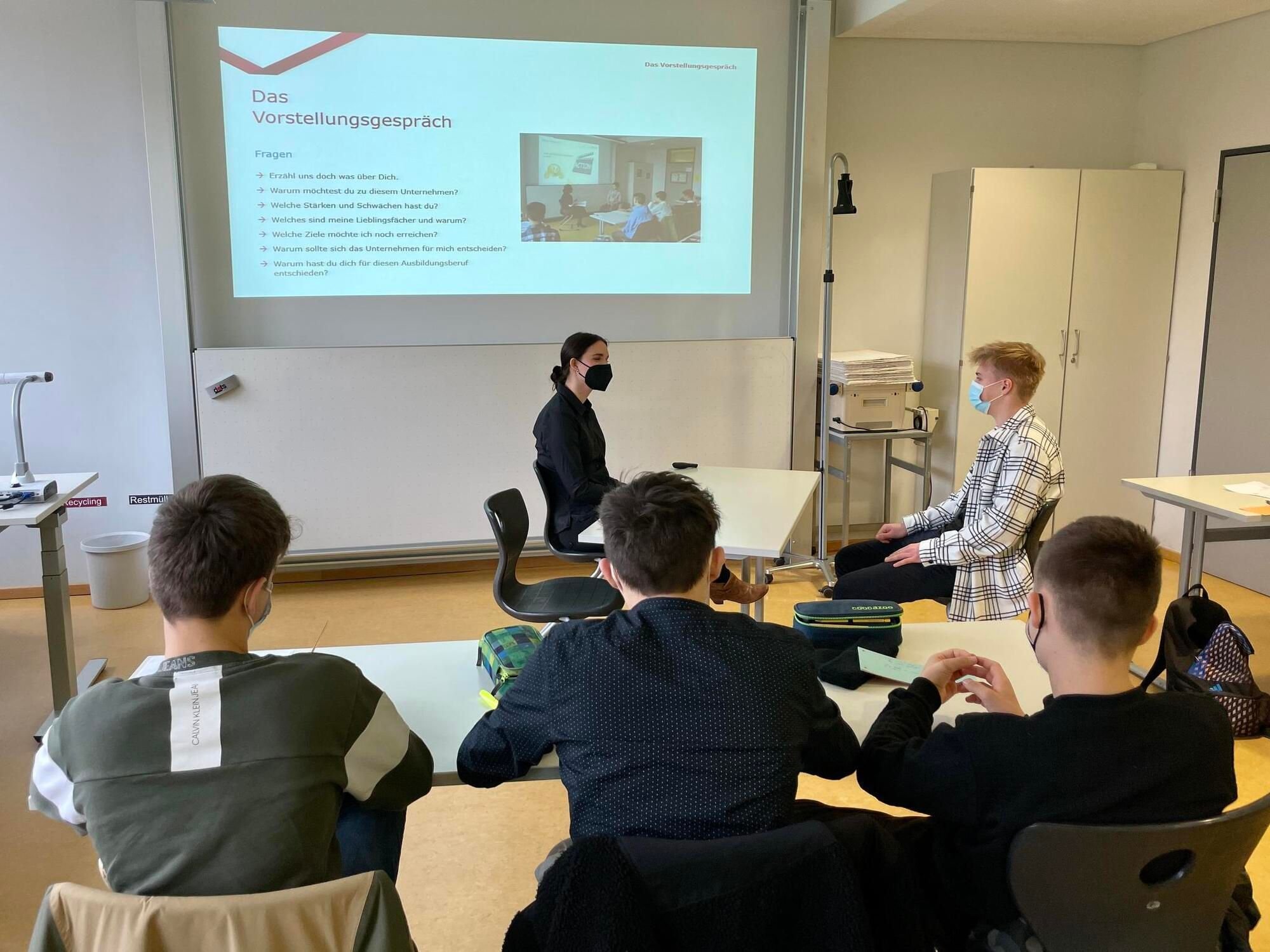 Bewerbertraining an der Realschule im Dreiländereck