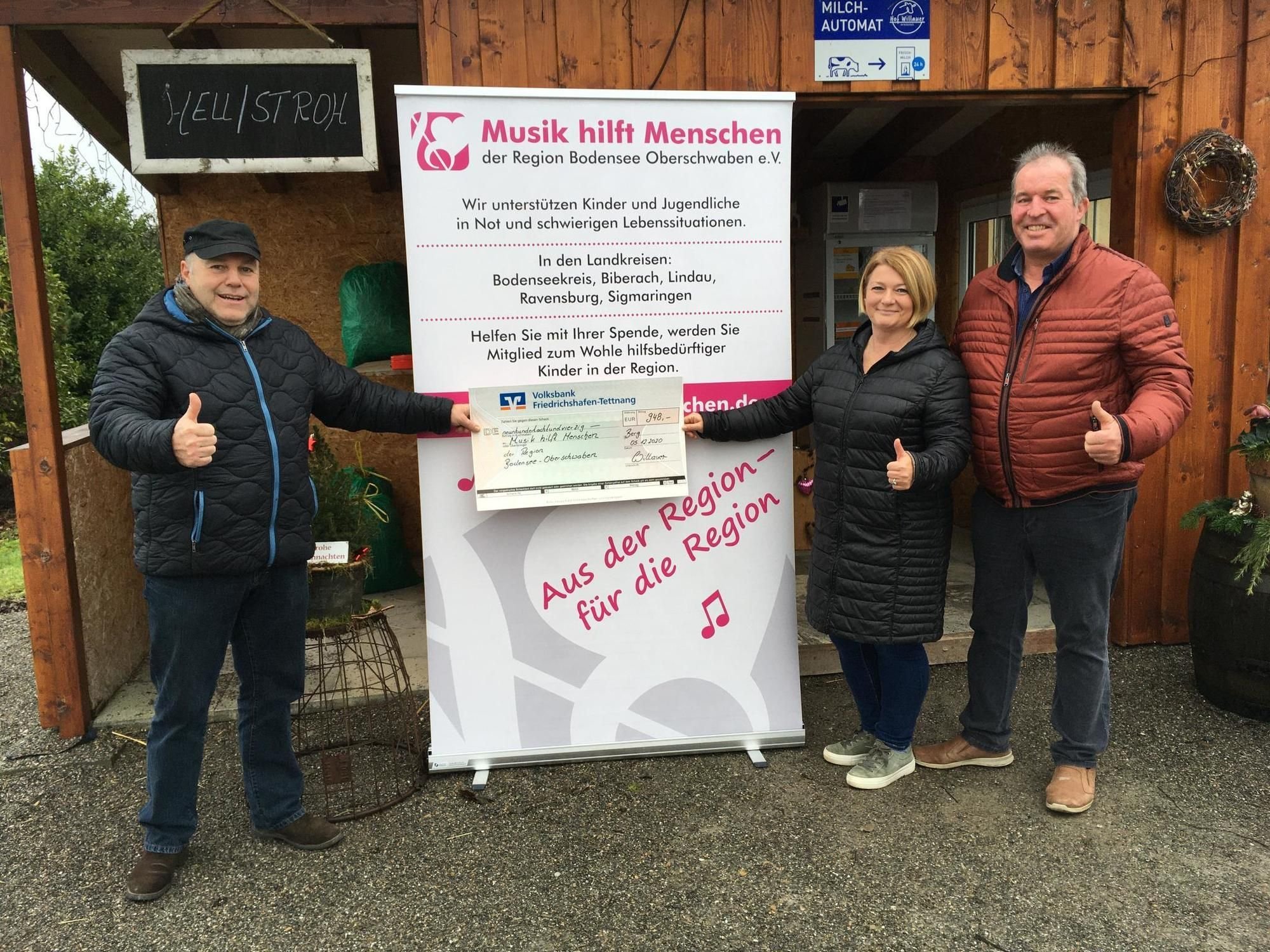 Familie Willauer spendet Tageseinnahmen für Kinder in Not