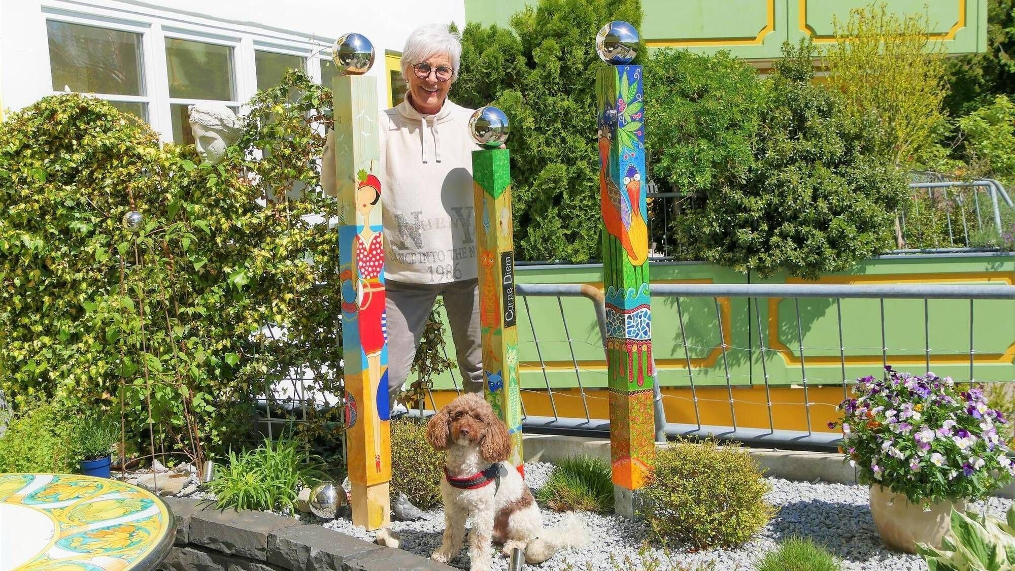 Wegen Corona: Malerin Lilo Fink entdeckt Kanthölzer als Leinwand