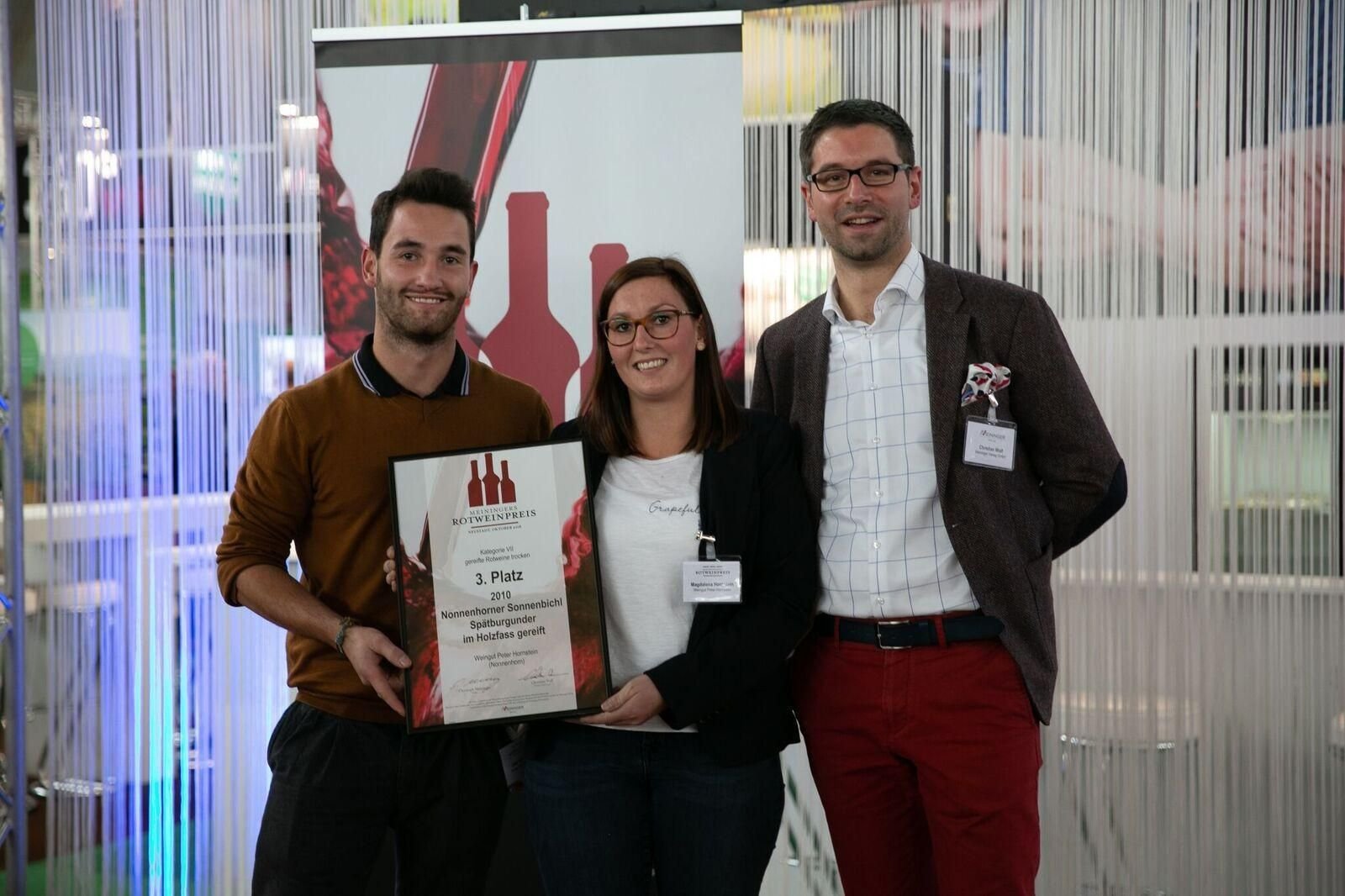 Auszeichnungen für das Weingut Peter Hornstein