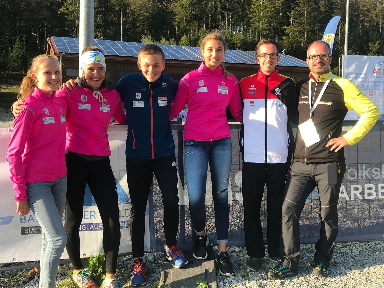 Dominik Hermle mit der Staffel Deutscher Meister