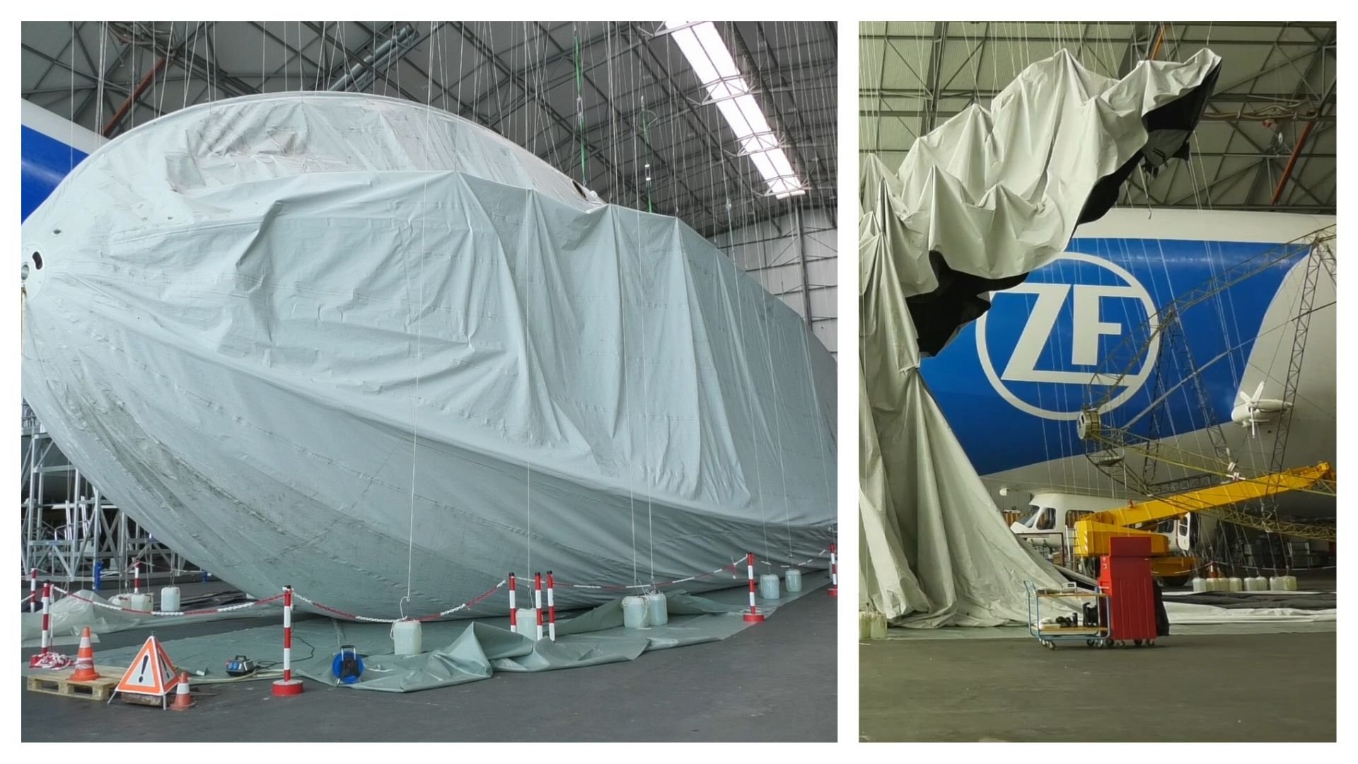 Spektakuläre Bilder: So wird ein ausgemusterter Zeppelin neu aufgebaut