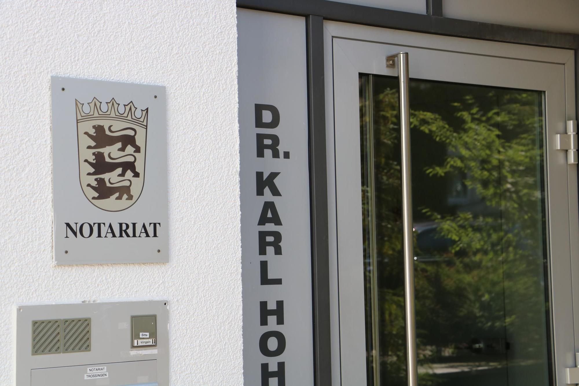 Trossinger Notariat bleibt 2018 bestehen