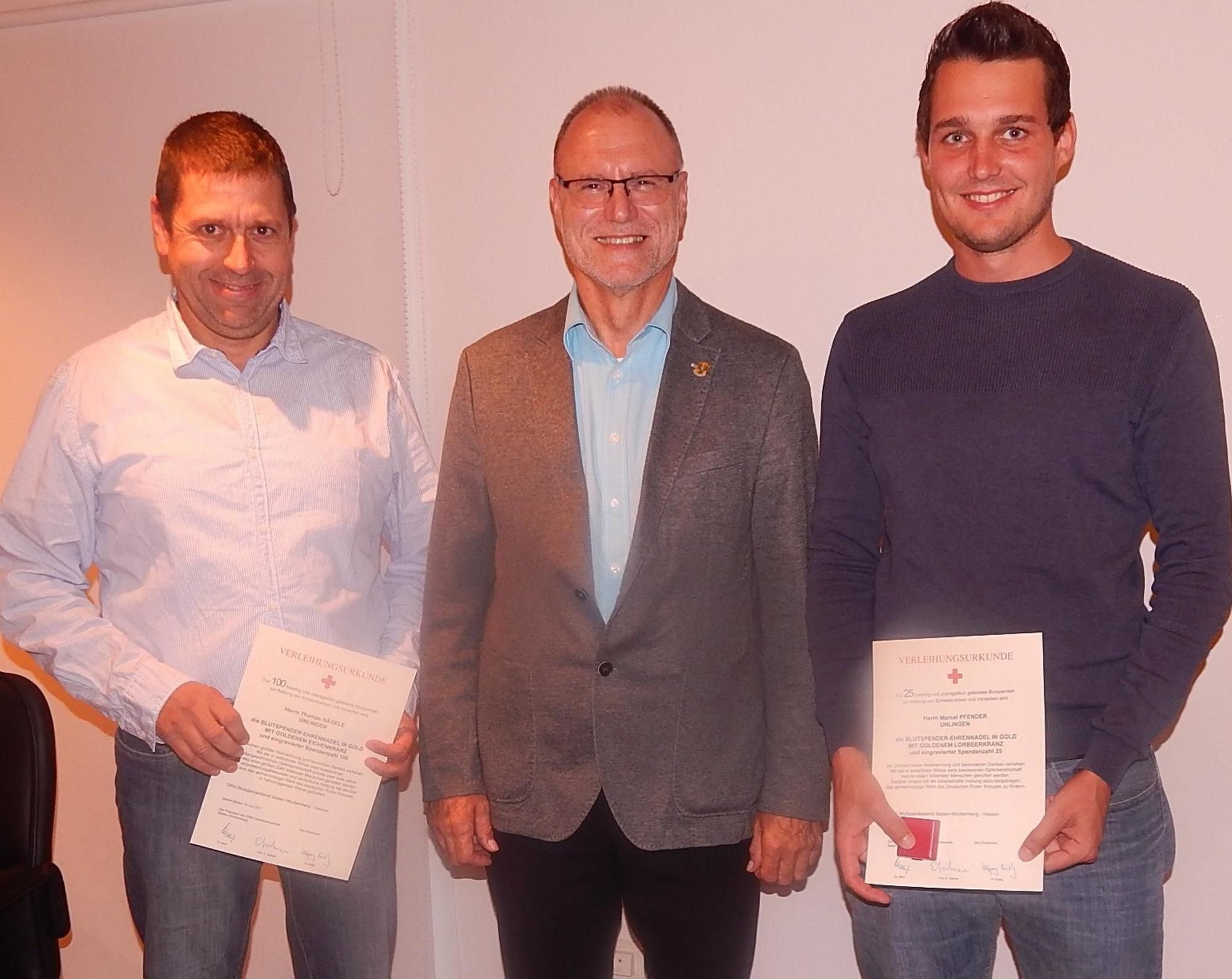 Thomas Hägele hat 100 Mal Blut gespendet