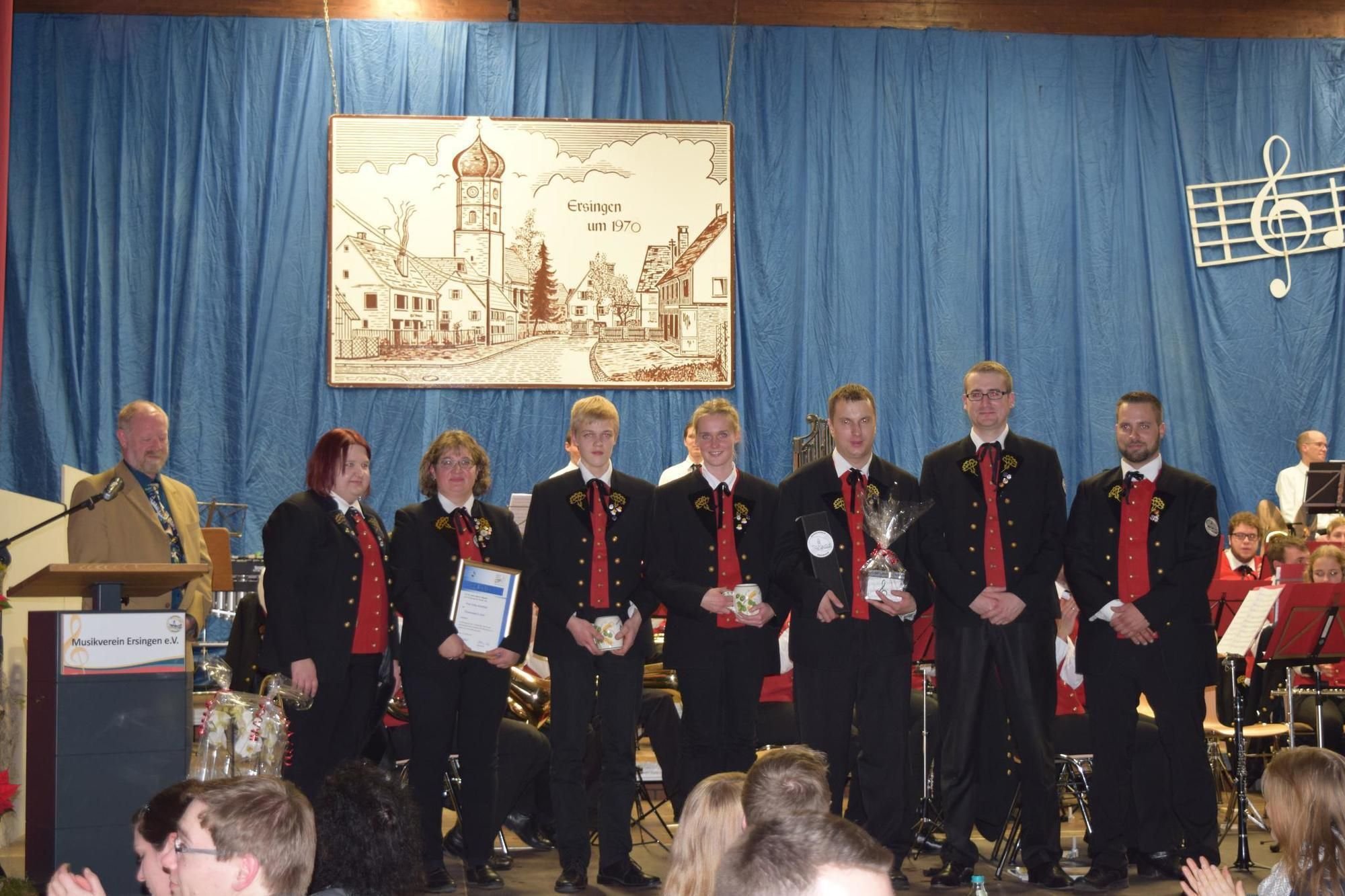 Musikverein Ersingen ehrt verdiente Mitglieder