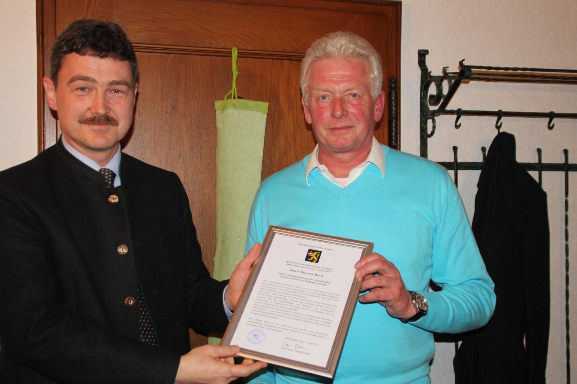 Vorsitzender Thomas Beck gibt Amt nach 34 Jahren ab