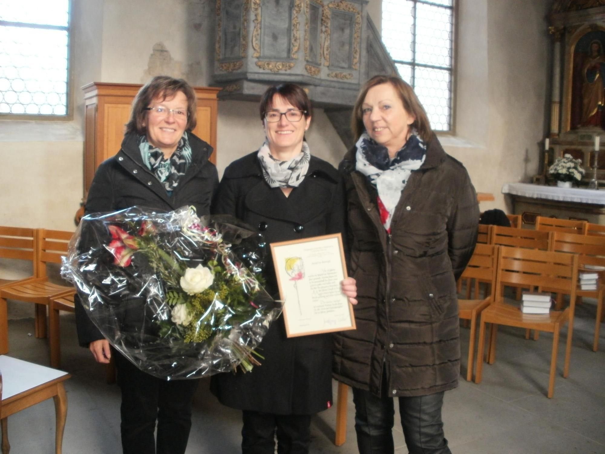 Andrea Kempf singt seit 25 Jahren im Kirchenchor