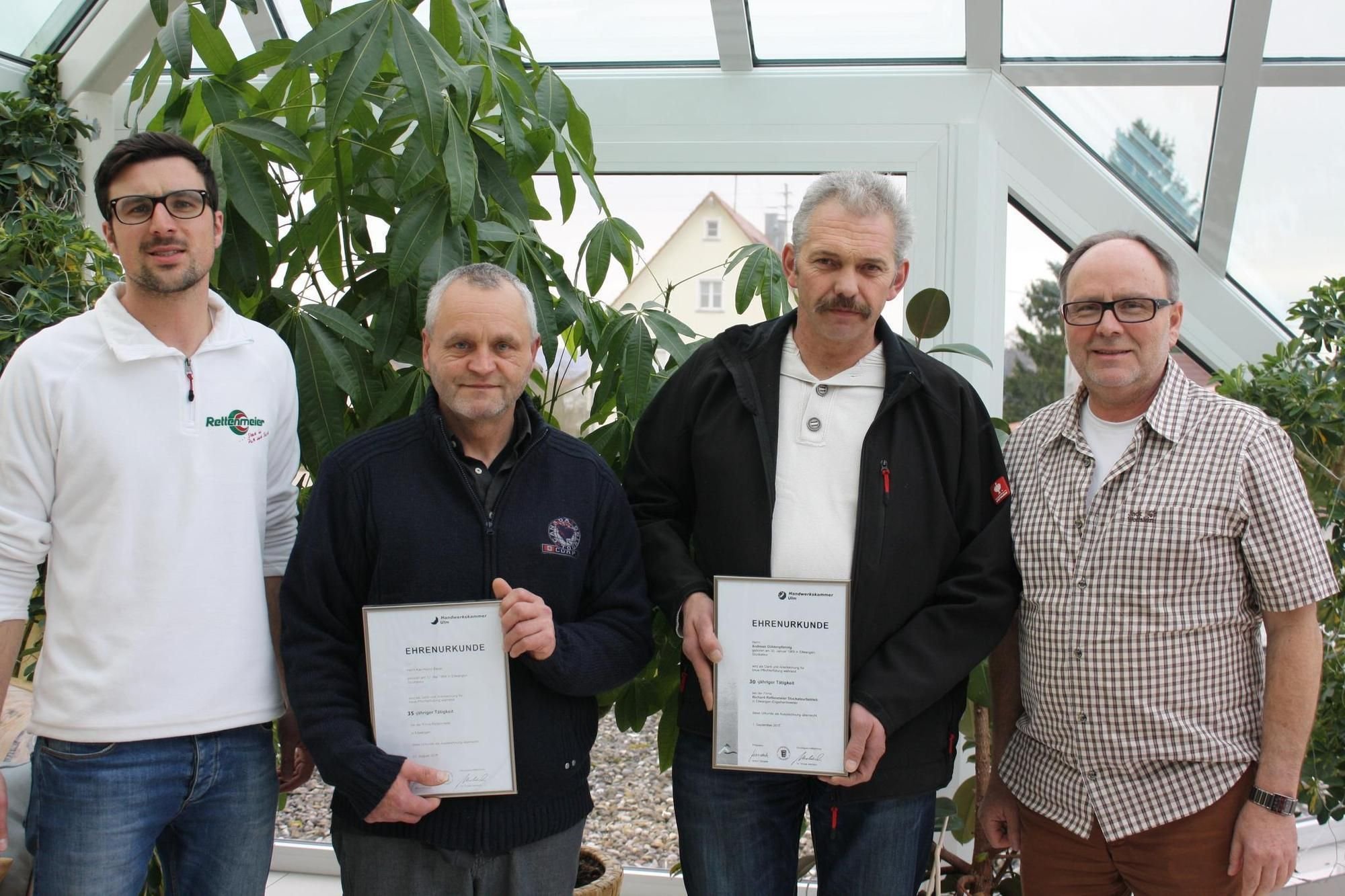 Ehrungen bei der Firma Rettenmeier