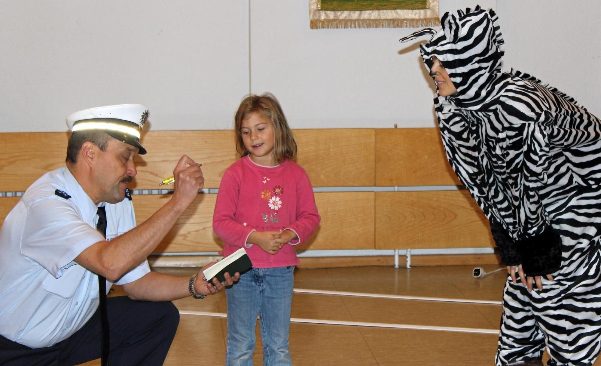 Zebra erklärt den Verkehr