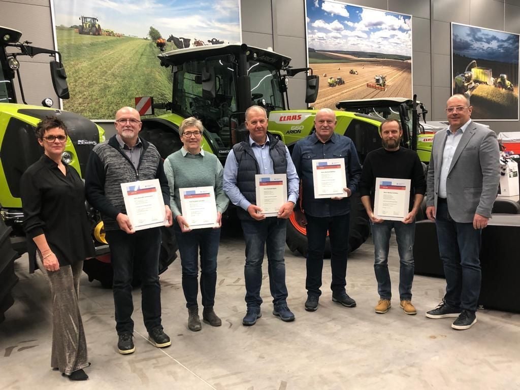 Duffner Landtechnik ehrt in Hohentengen langjährige Mitarbeiter