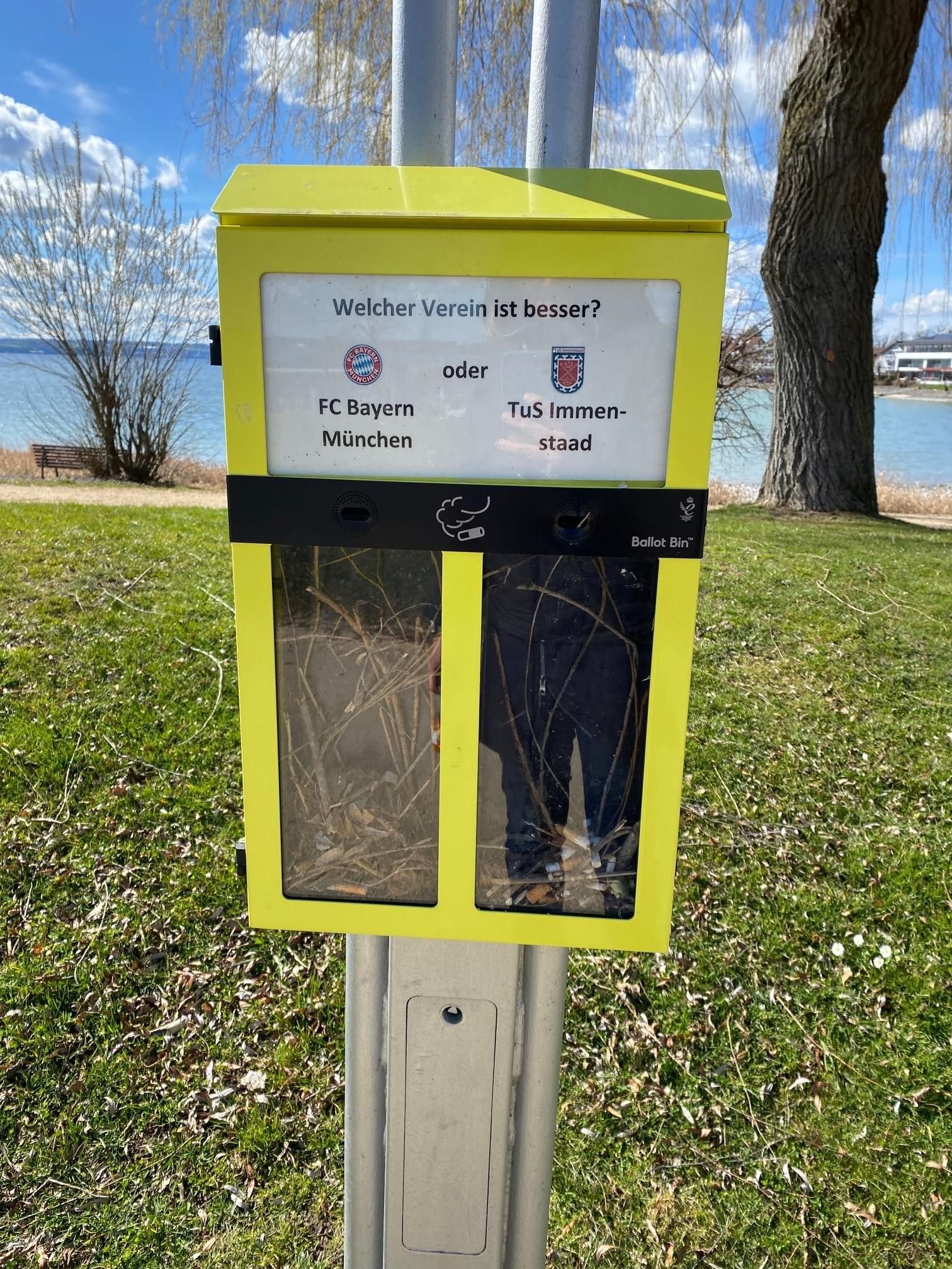 Tippen mit Kippen in Immenstaad