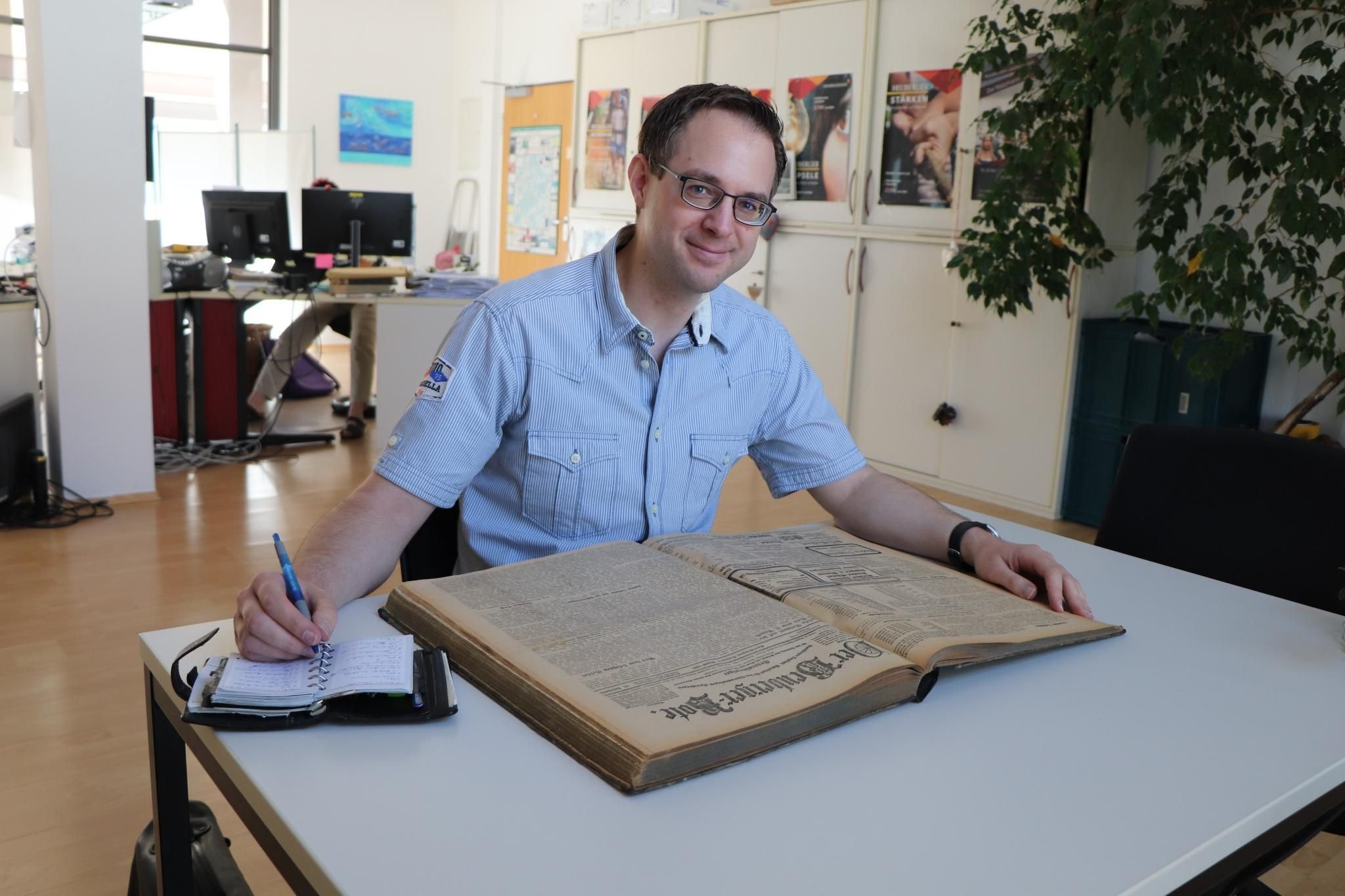 Michael Winker im Archiv des Heuberger Bote Spaichingen