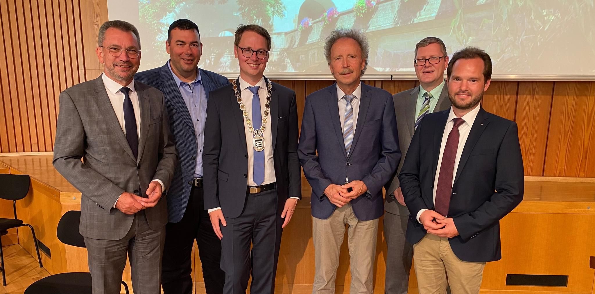 Sebastian Wolf als OB ins Amt eingesetzt