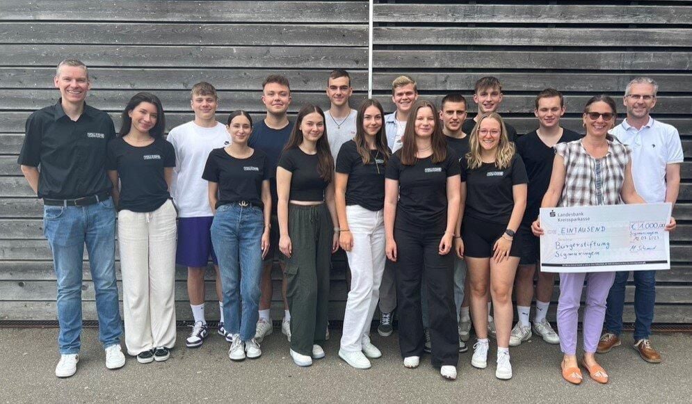 Juniorenfirma unterstützt Bürgerstiftung Sigmaringen