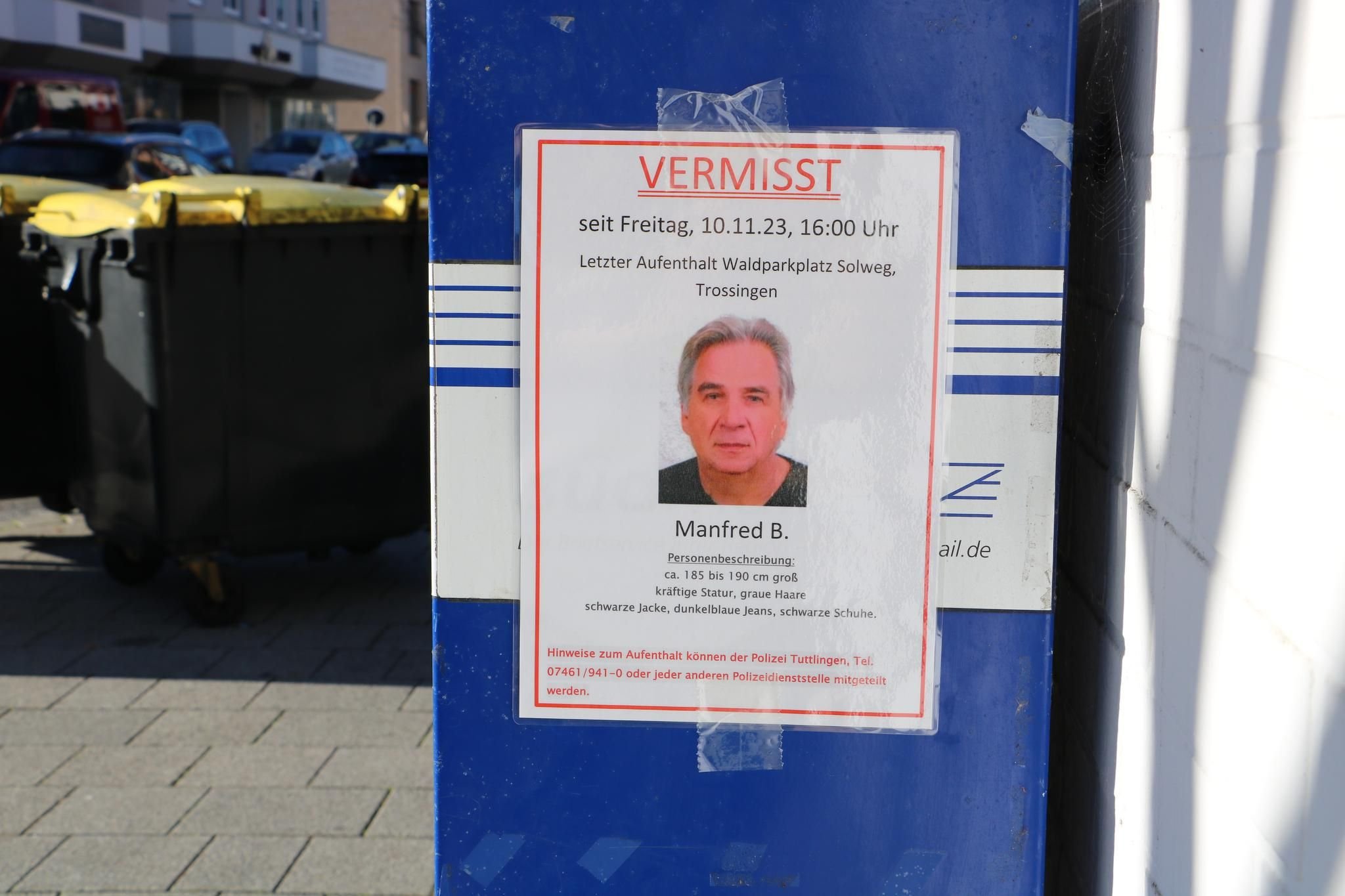 Vermisster Manfred B.: Polizei stellt Suche ein, Familie sucht weiter