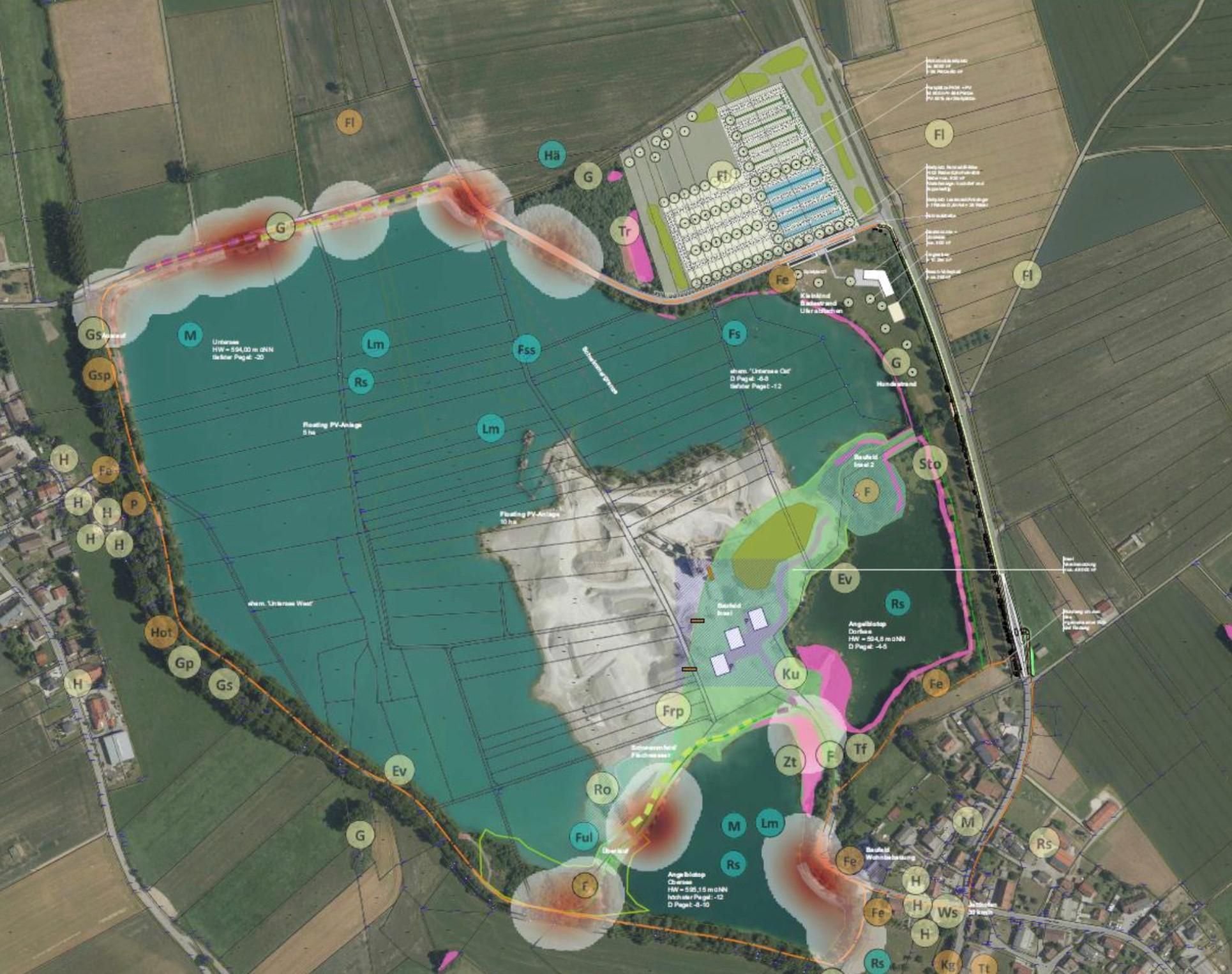 Der Plan für die Baggerseen nimmt Form an