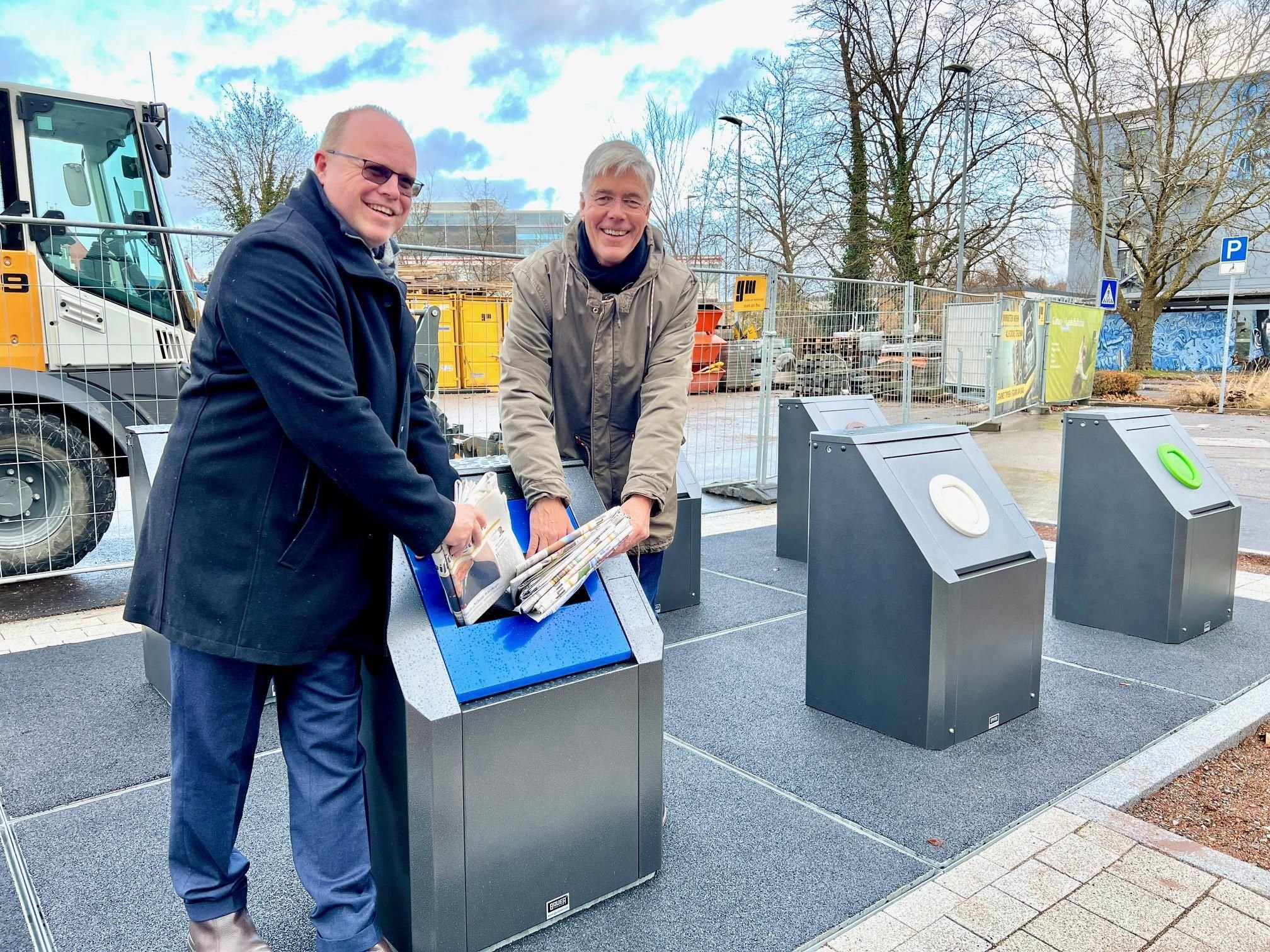 Biberach: Unterflurbehälter für Altglas und Papier