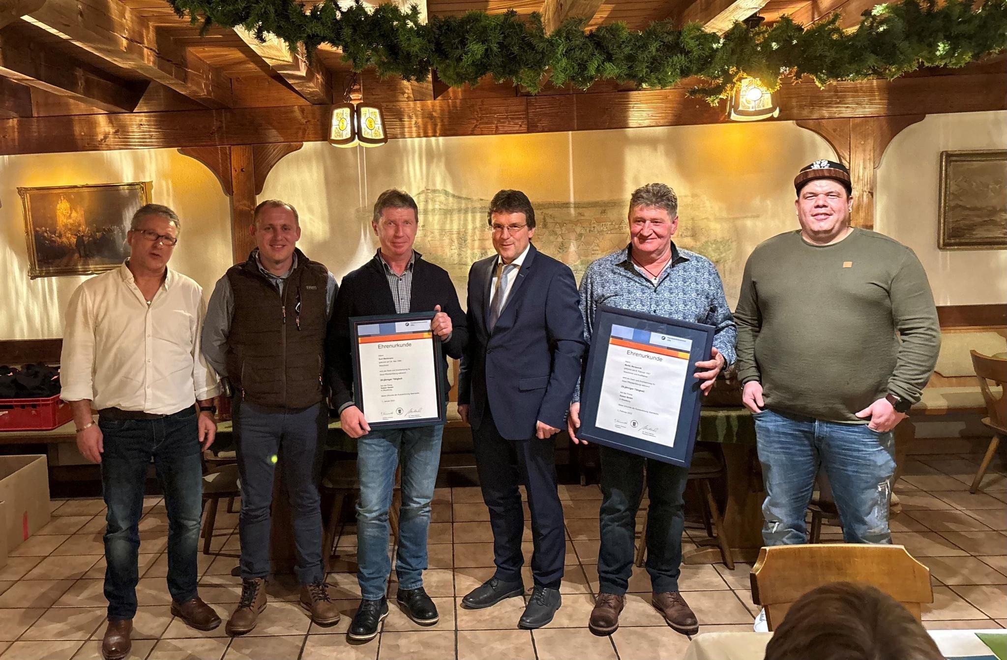 Firma Gaiser ehrt langjährige Mitarbeiter