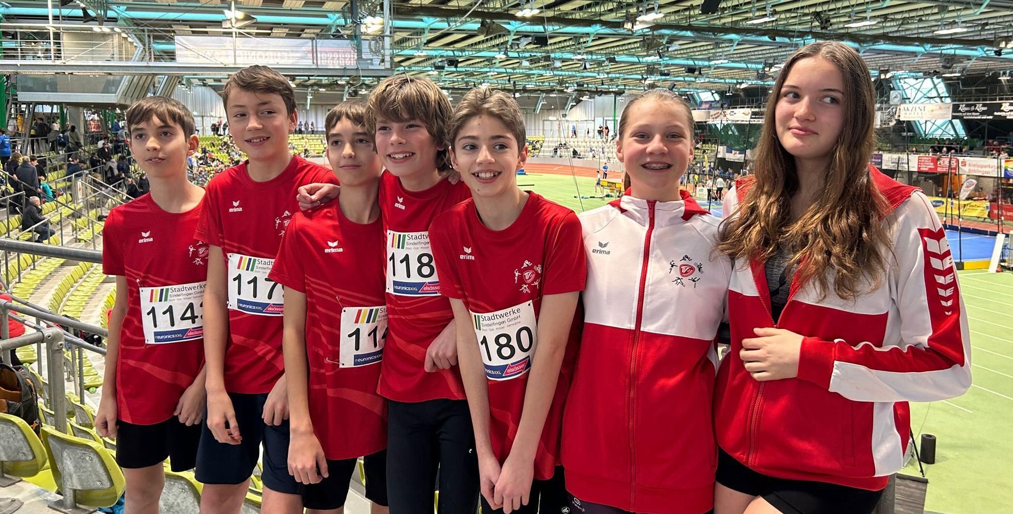 Fridinger Leichtathleten im Glaspalast in Sindelfingen