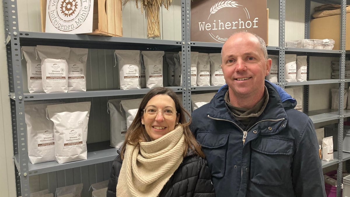 Sandra und Markus Hall verkaufen ihr eigenes Mehl