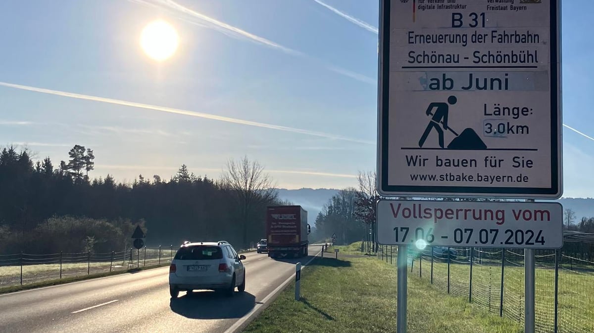 Achtung Pendler: Längere Vollsperrung der B31 wird nötig