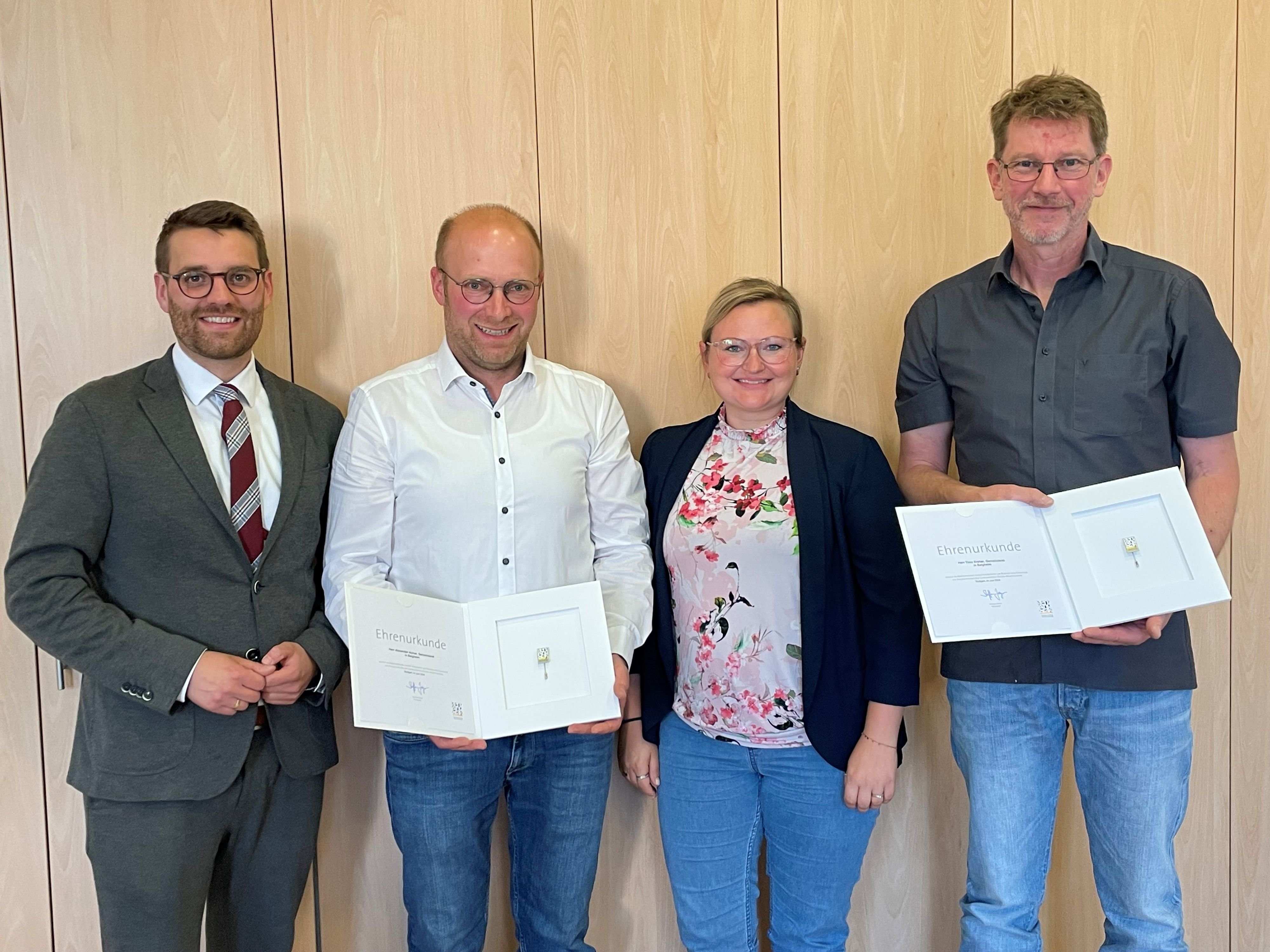 Balgheim ehrt langjährige Gemeinderäte