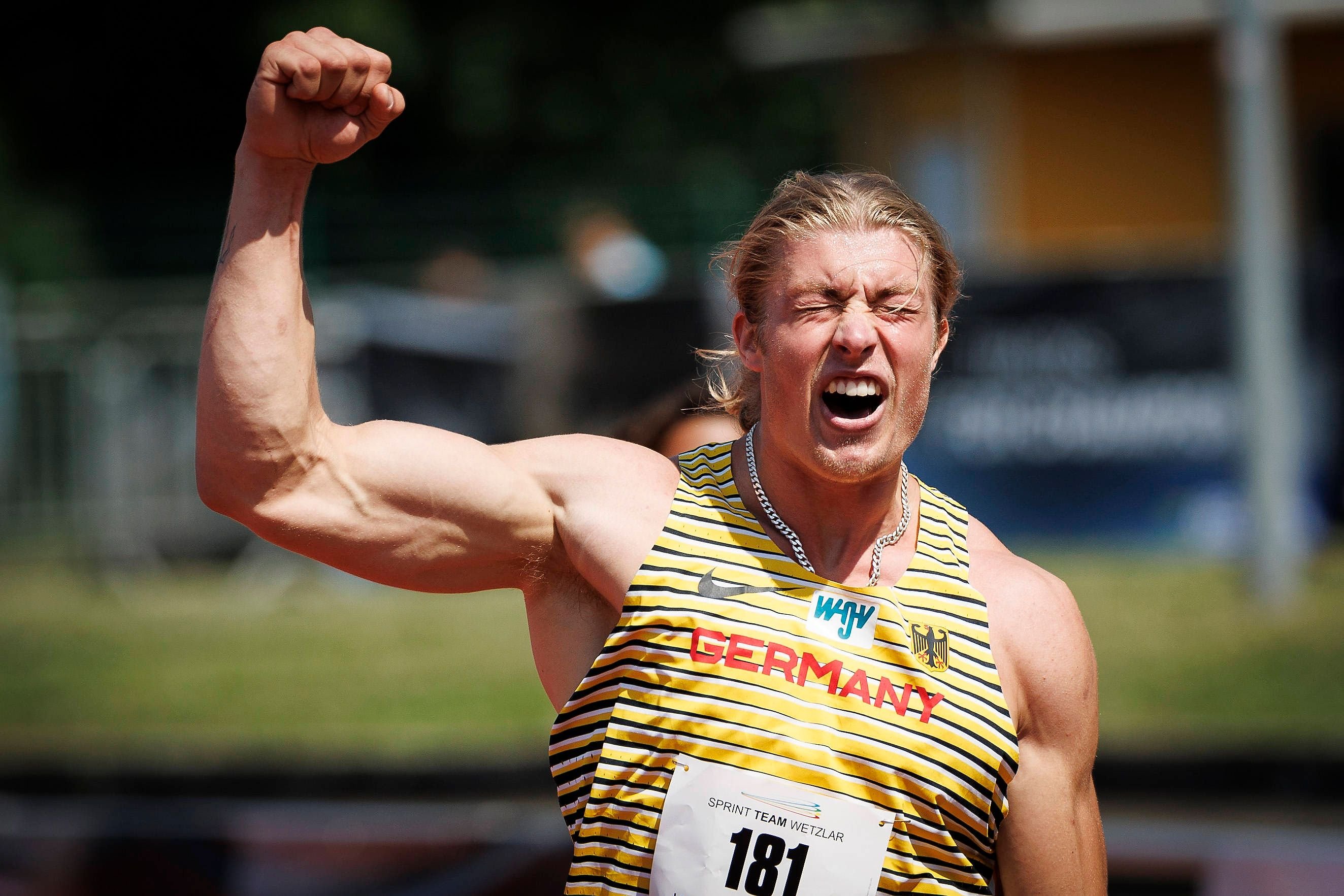 Yannik Knobloch läuft Bestzeit über 100 Meter