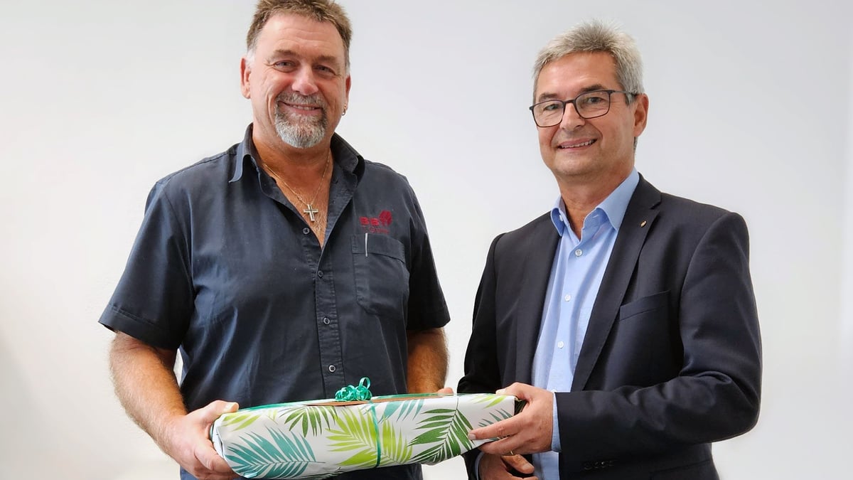 Thomas Greiner für 15 Jahre bei der BBT geehrt