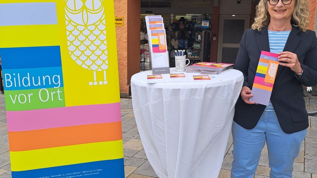 vhs Isny zeigt sich auf dem Wochenmarkt