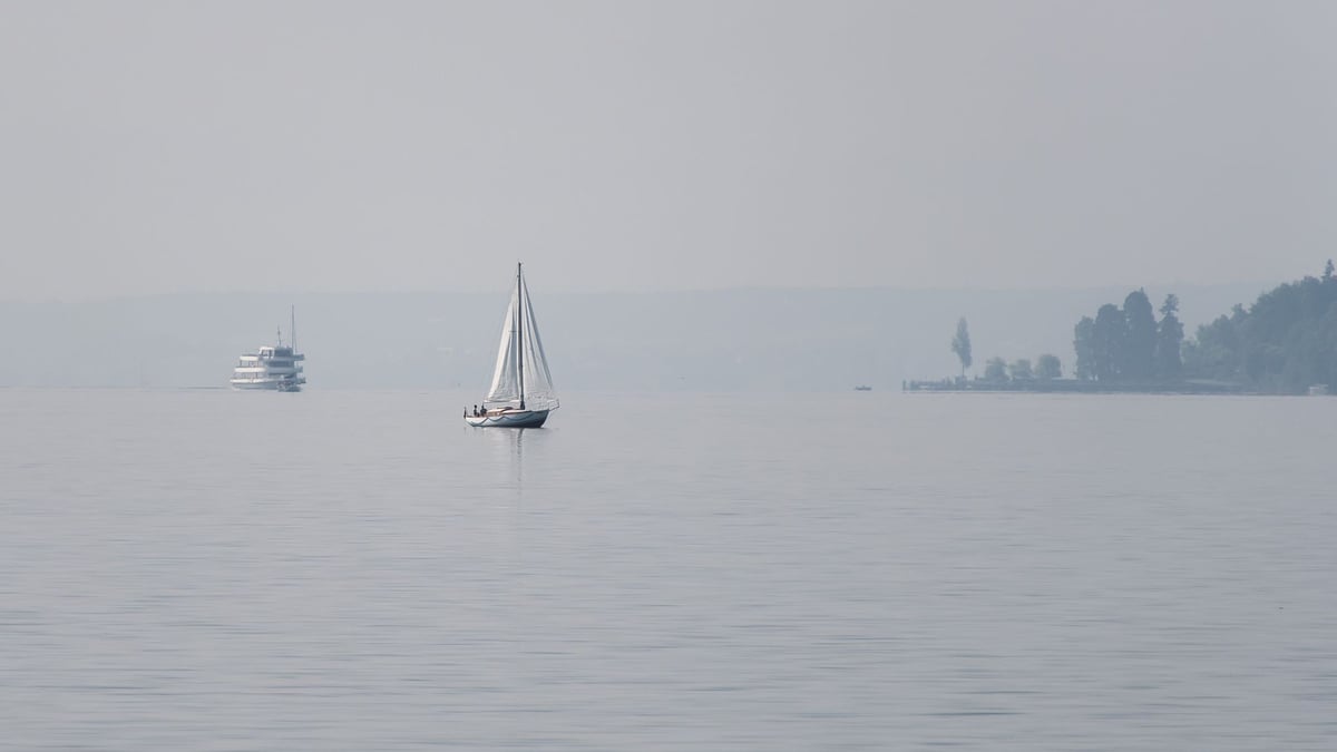 Der Bodensee ist 251 Meter tief, doch an dieser Stelle im See kann man ...